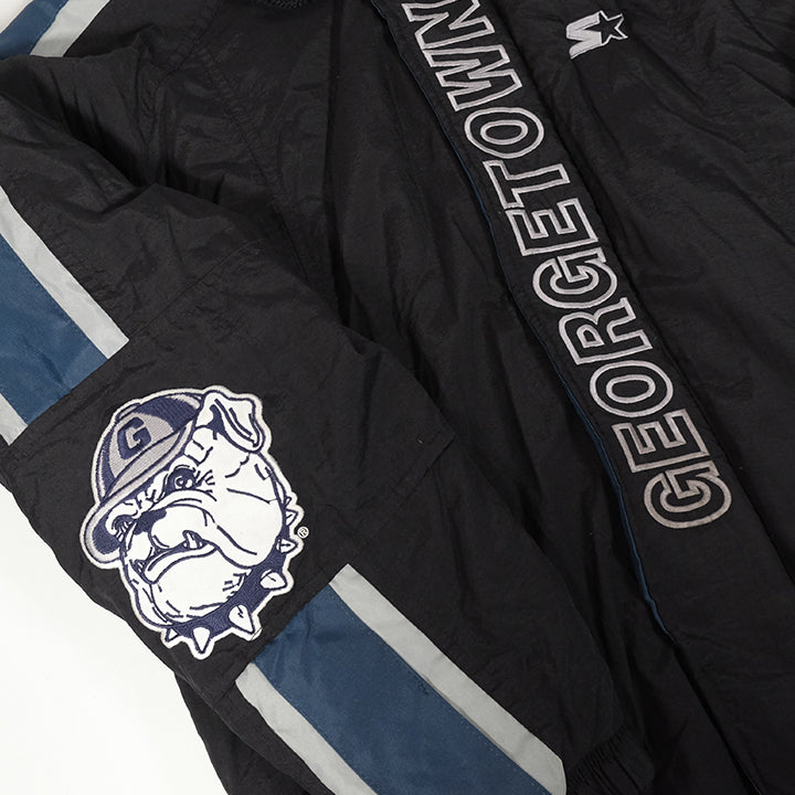 Vintage Starter Georgetown Bulldogs Basketball Quilted Jacket - L ...