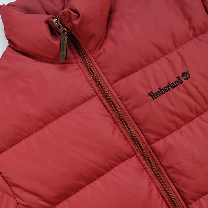 Vintage Timberland Embroidered Logo Down Puffy Jacket - S – Steep Store